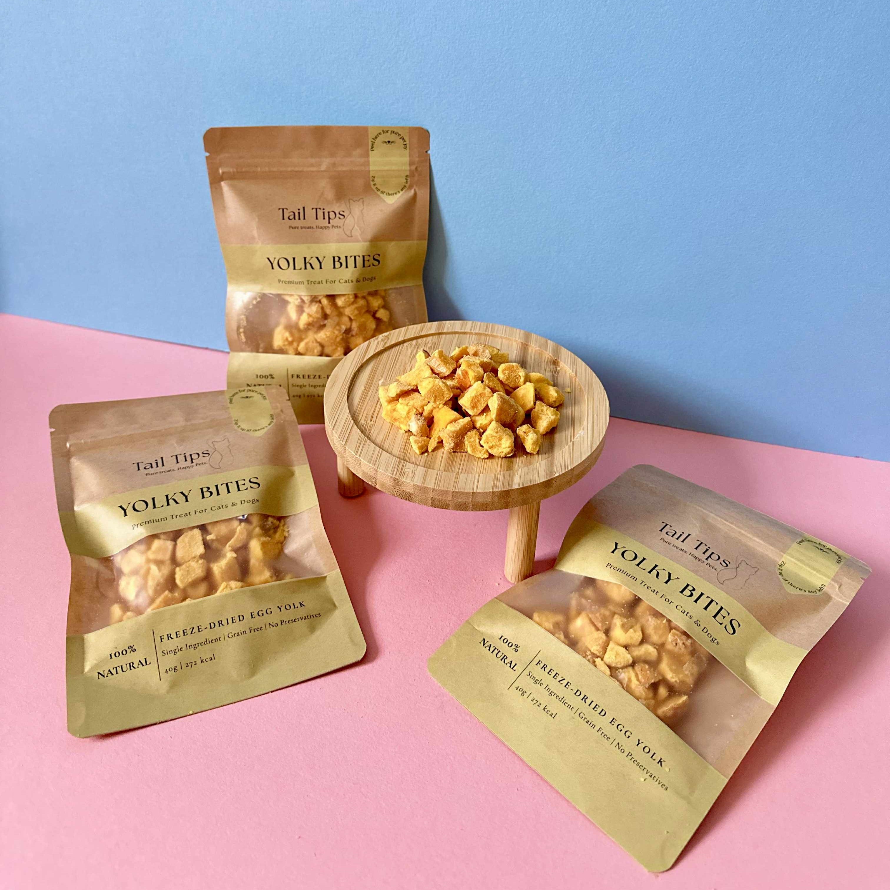 Yolky Bites - 100% Freeze-Dried Egg Yolk Treats | Pure Protein | Tail ...